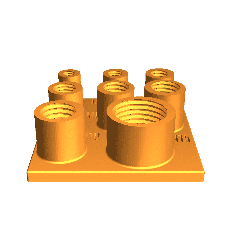 Free Test Models STL Download - Threads_testing_platformby Michael Hutter