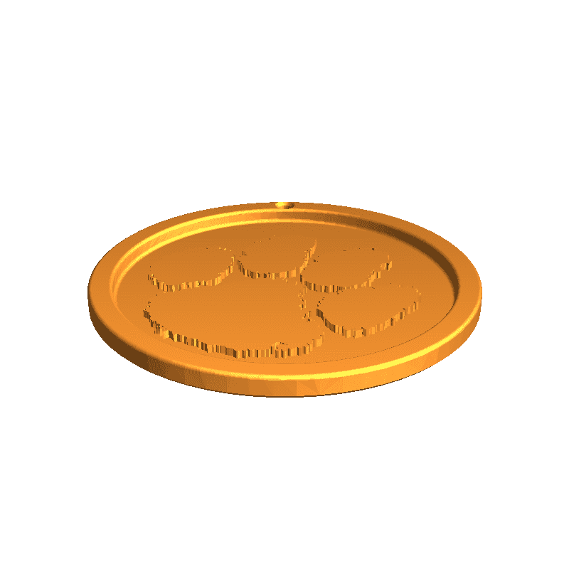 Free Badges & Coins STL Download - clemson tiger paw coaster and ...