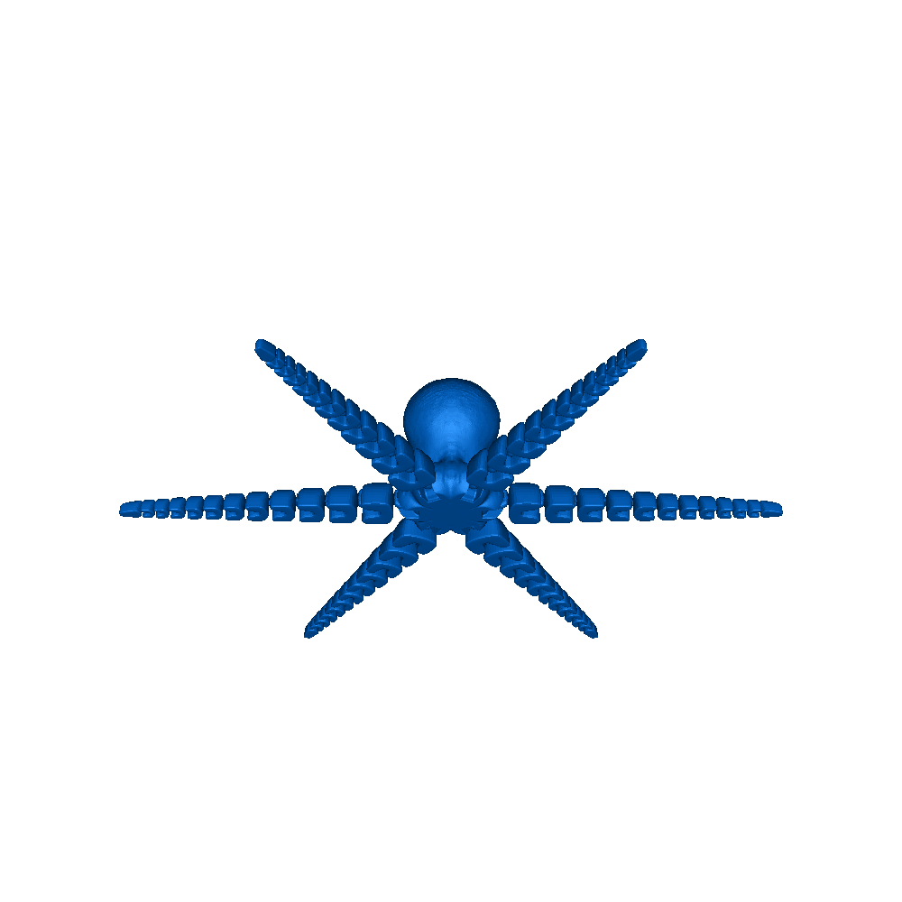 Free Sculptures & Artworks STL Download - Articulated Octopus by Steve 2.3