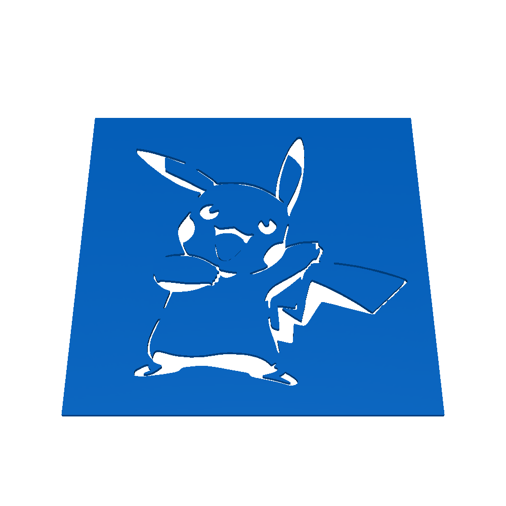 Free Board Games & Card Games STL Download - Pikachu stencil by ...