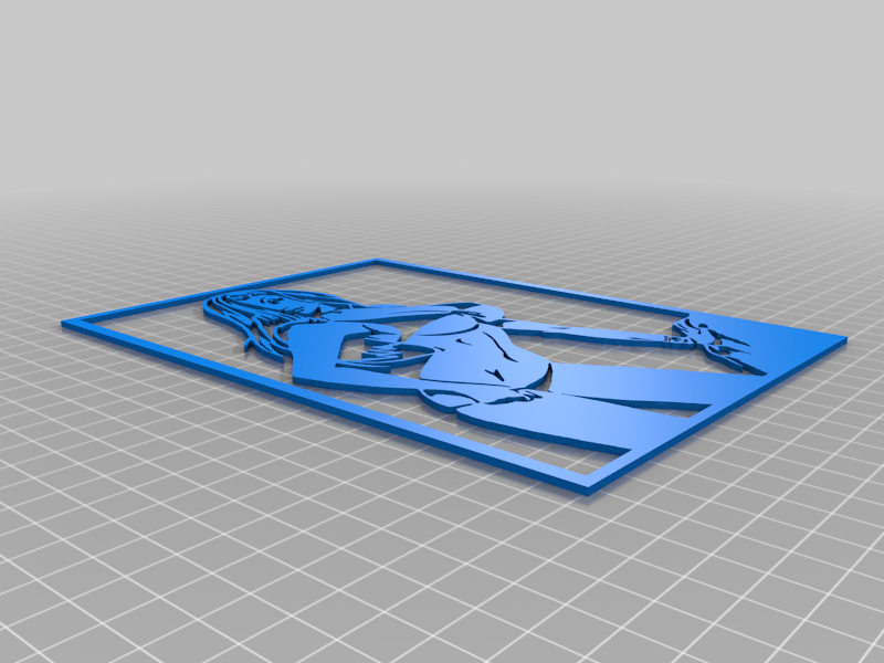Free Digital Art STL Download - Girl stencil 68by SMT_M 🦊