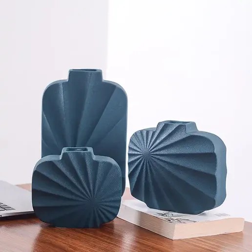 Home Decorations & Ornaments STL Descarga - Wave Flower Vase - ARROW-STUDIO