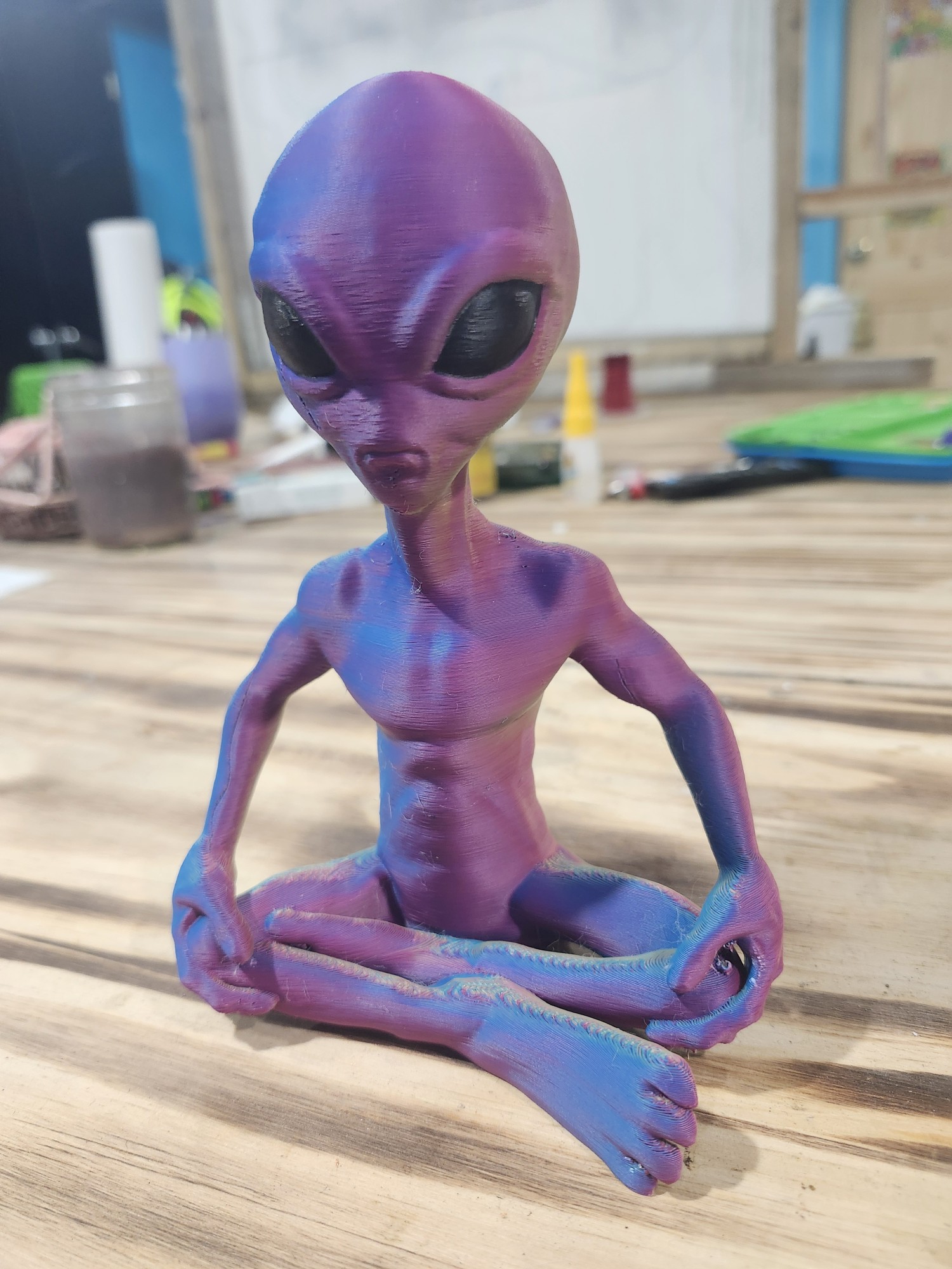 super fun alien done with color changing filament. | Creality Cloud