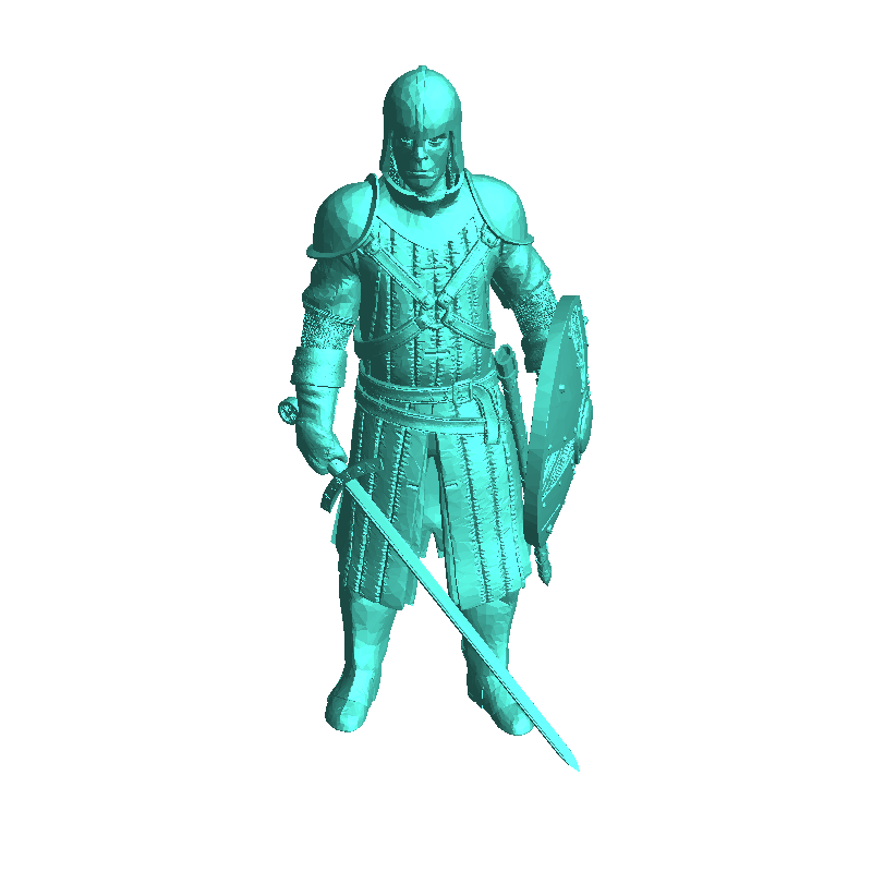 Other STL Download - Medieval warrior in armor with shield, sword and ...