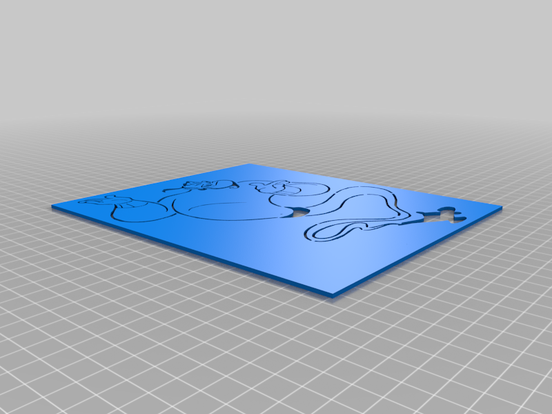 Free Digital Art STL Download - Genie stencilby SMT_M 🦊