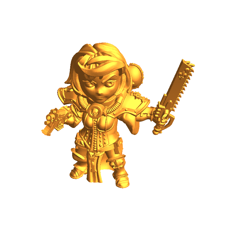 3D Printer Files | 3MF File | The cutest chibi battle nun | Creality Cloud