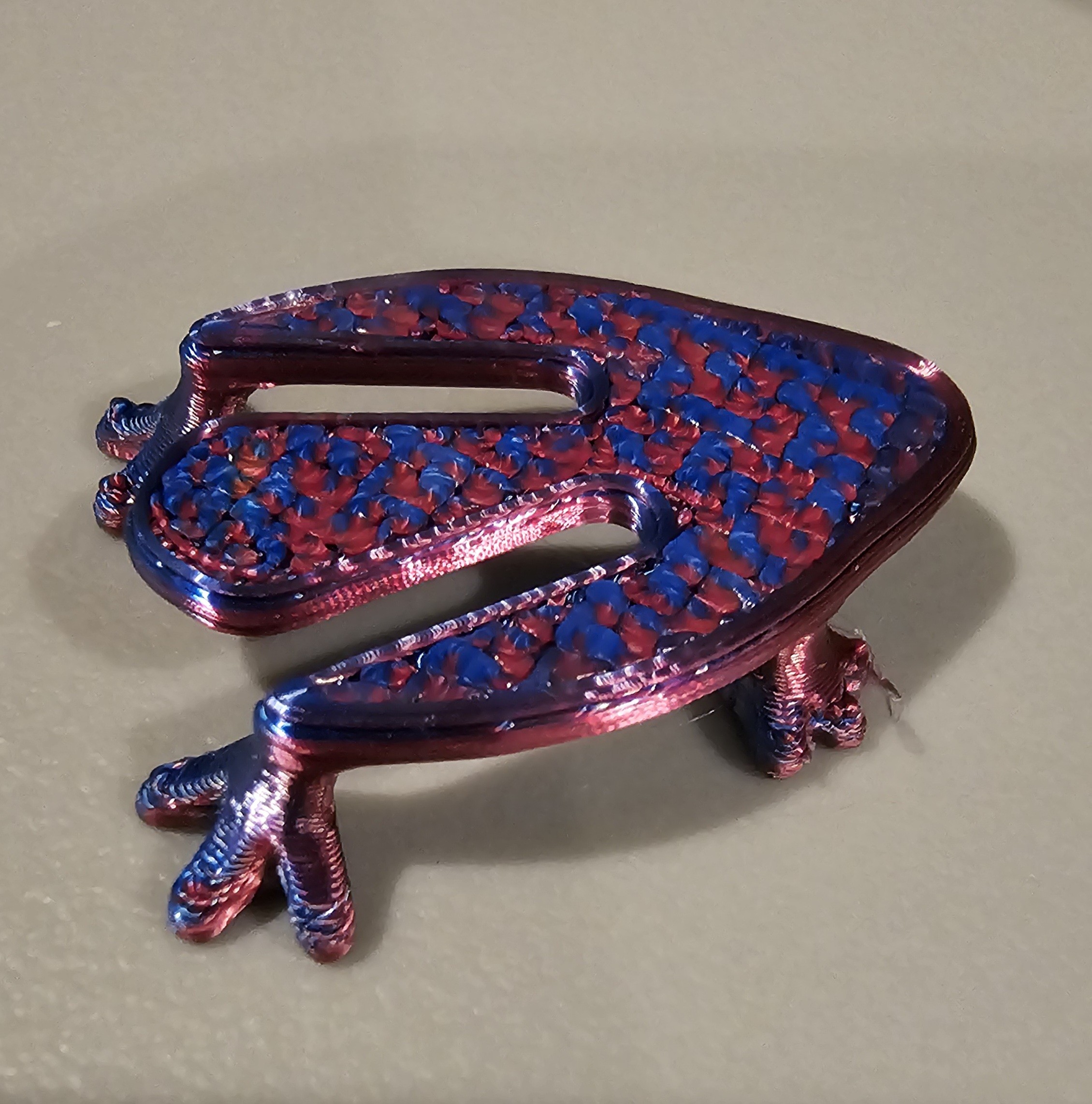 Printed on Creality 3v3 ke- red & blue satin (Nxtfab), holo plate Easy ...