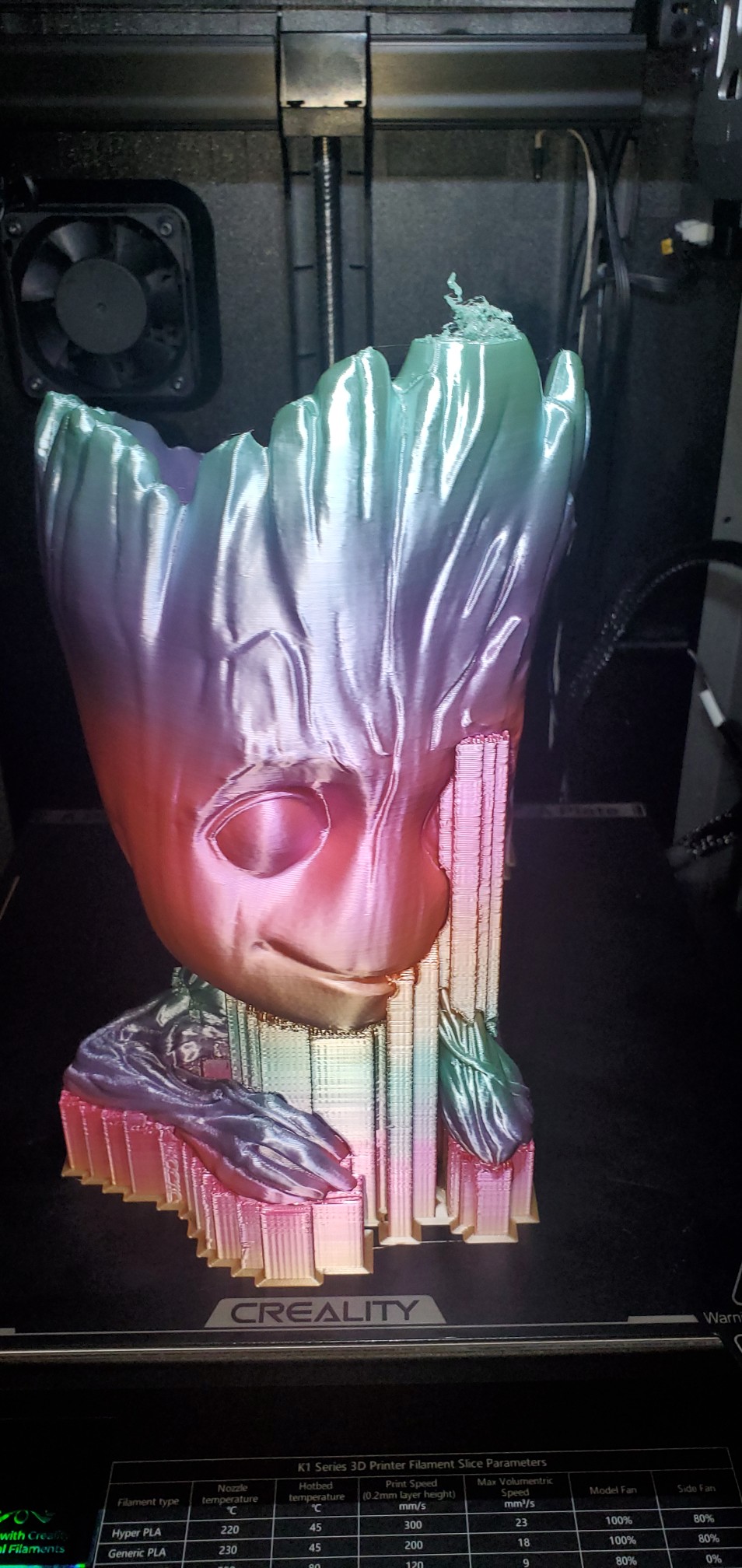 super cute groot laying down potter for plants. I made this with ...