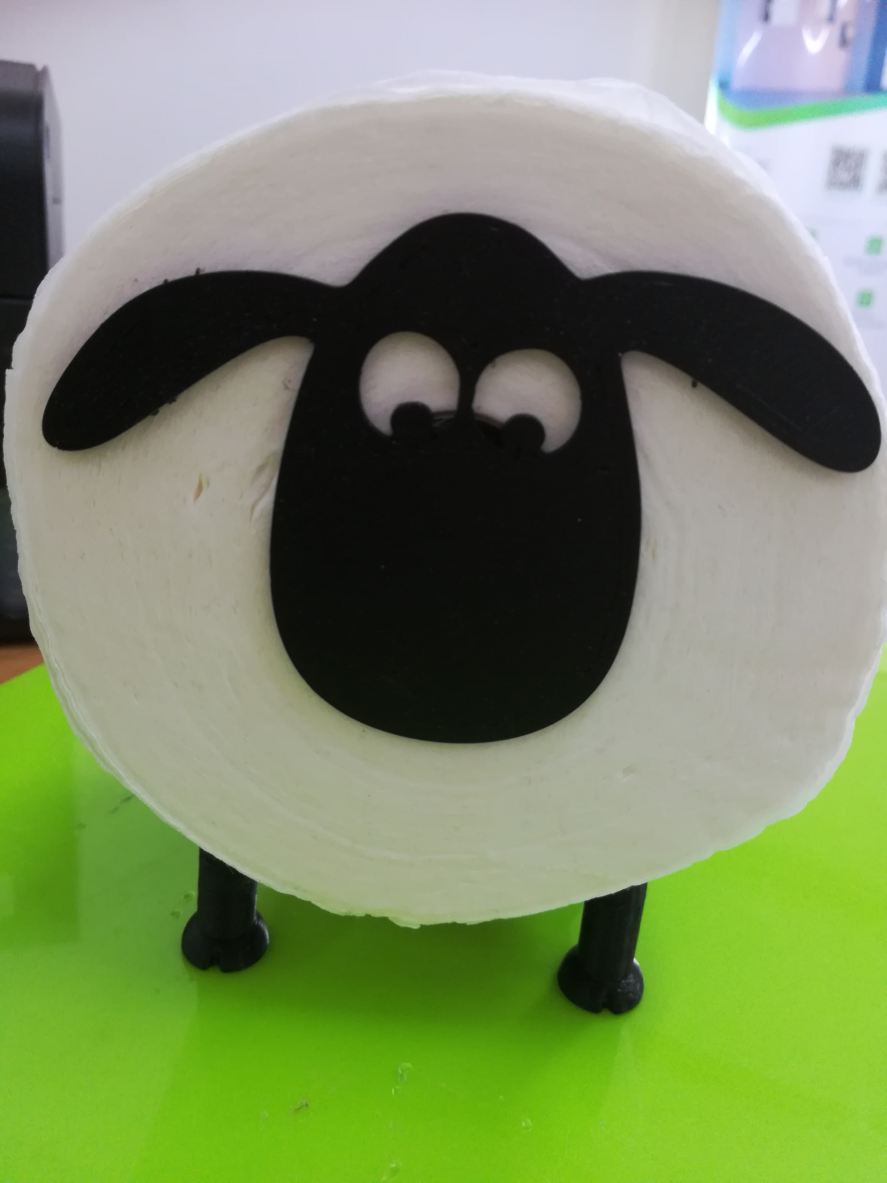 Adorable, printed this cute Sheep Toilet paper Holder with black PLA ...