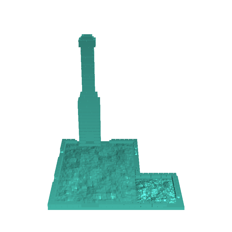 Set of nine urban brick chimneys with roof (4) - miniatures | 3D models ...