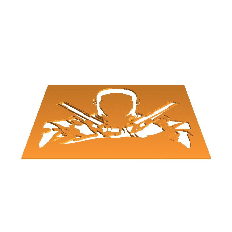 Free Characters & Creatures STL Download - Hitman 47 stencil 4by SMT_M 🦊