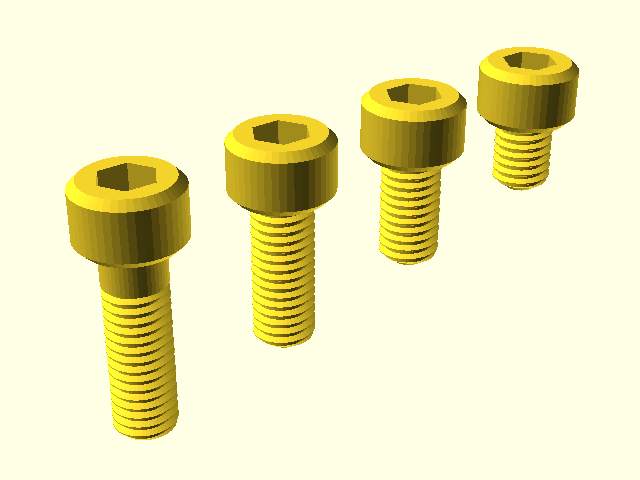 M8 bolts and nuts library | 3D models download | Creality Cloud