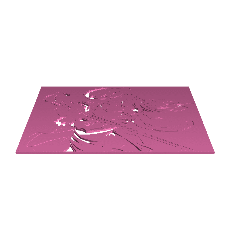 Free Digital Art STL Download - Rimuru Tempest stencil 3by SMT_M 🦊