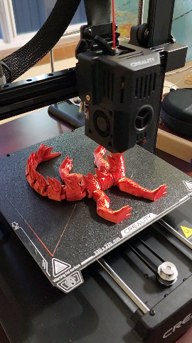 printed using CR silk red, turned out to be pretty good 👍 | Creality Cloud