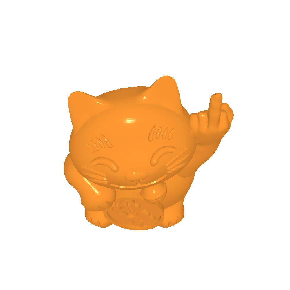 Free Other STL Download - China Katze mit Stinkefingerby Goliard