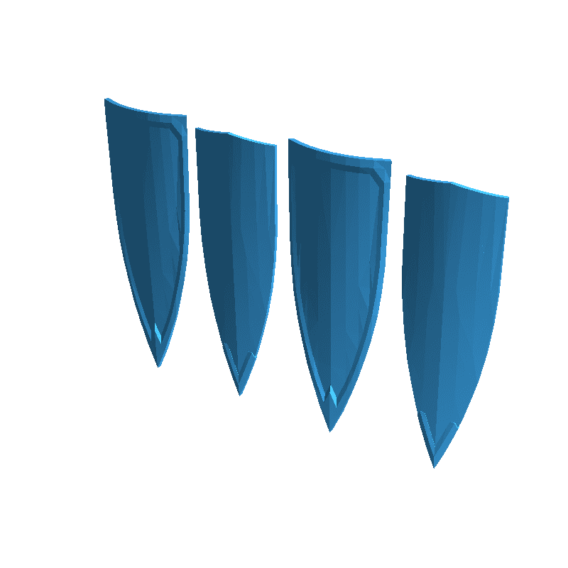 Free Characters & Creatures STL Download - errant knight shields ...