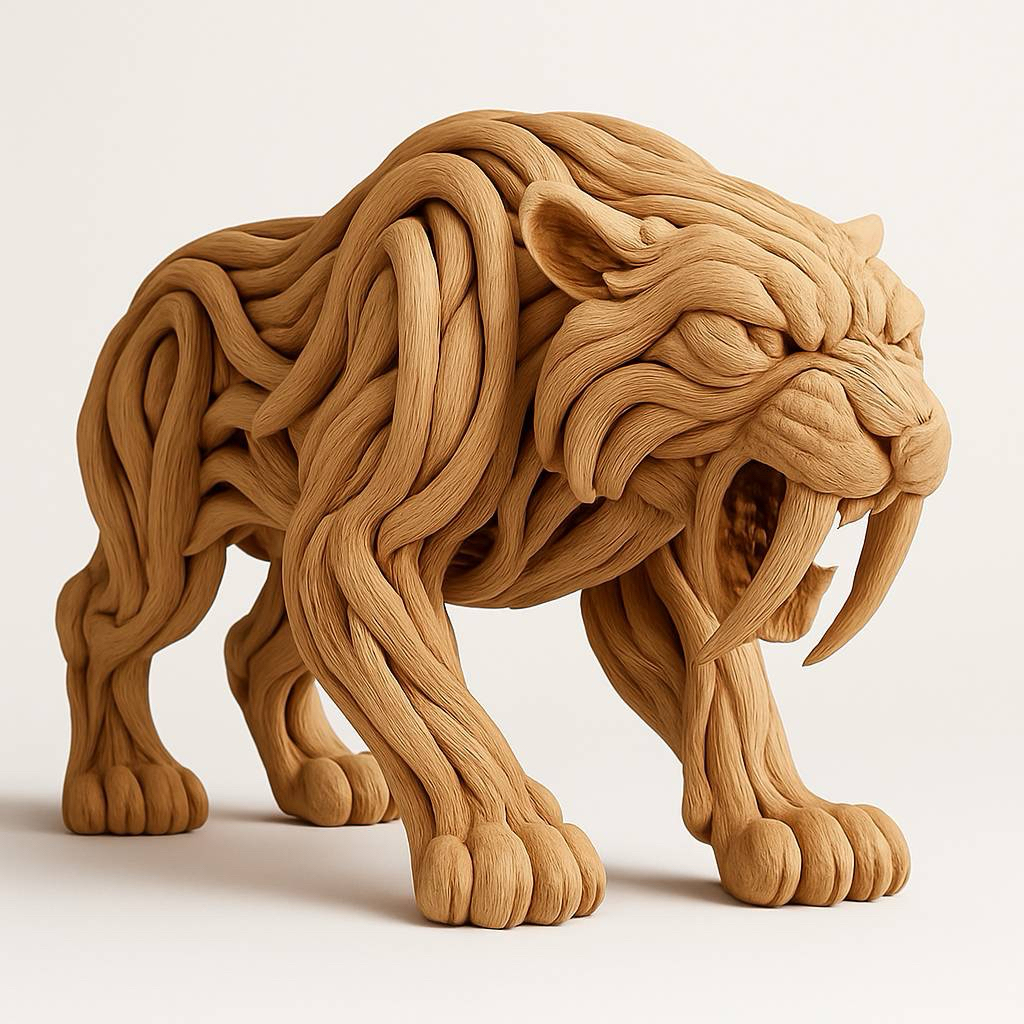 Sculptures & Artworks STL Download - Saber Beast- Roots of Life – The ...