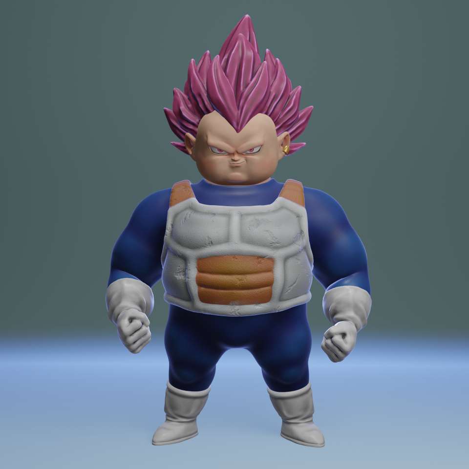 Vegeta Ultra Ego Chubby Fat Figure from Dragon Ball | 3D models ...
