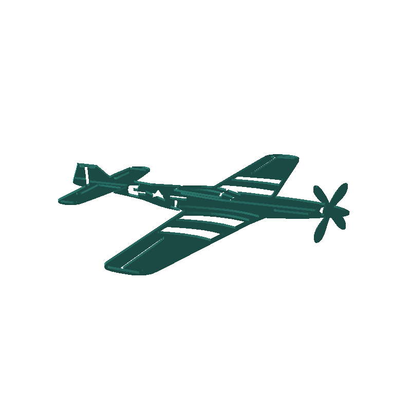 P51 WARBIRD WW2 #2 | 2D WALL ART | 3D models download | Creality Cloud