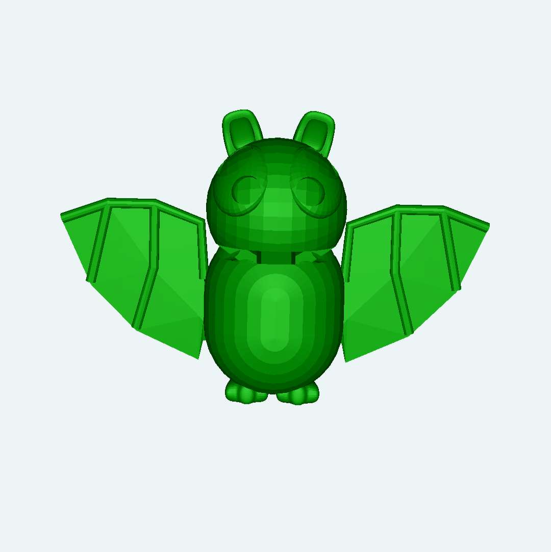 Bat - Cute articulated Flexi bat Animal | 3D models download | Creality ...