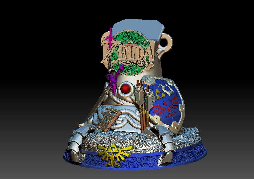 zelda TotK nintendo switch pro controller stand | 3D models download ...