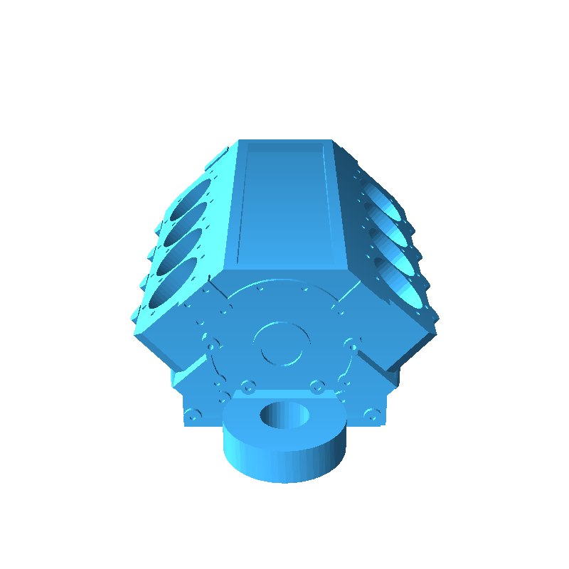 Engine block V8 keychain | 3D models download | Creality Cloud