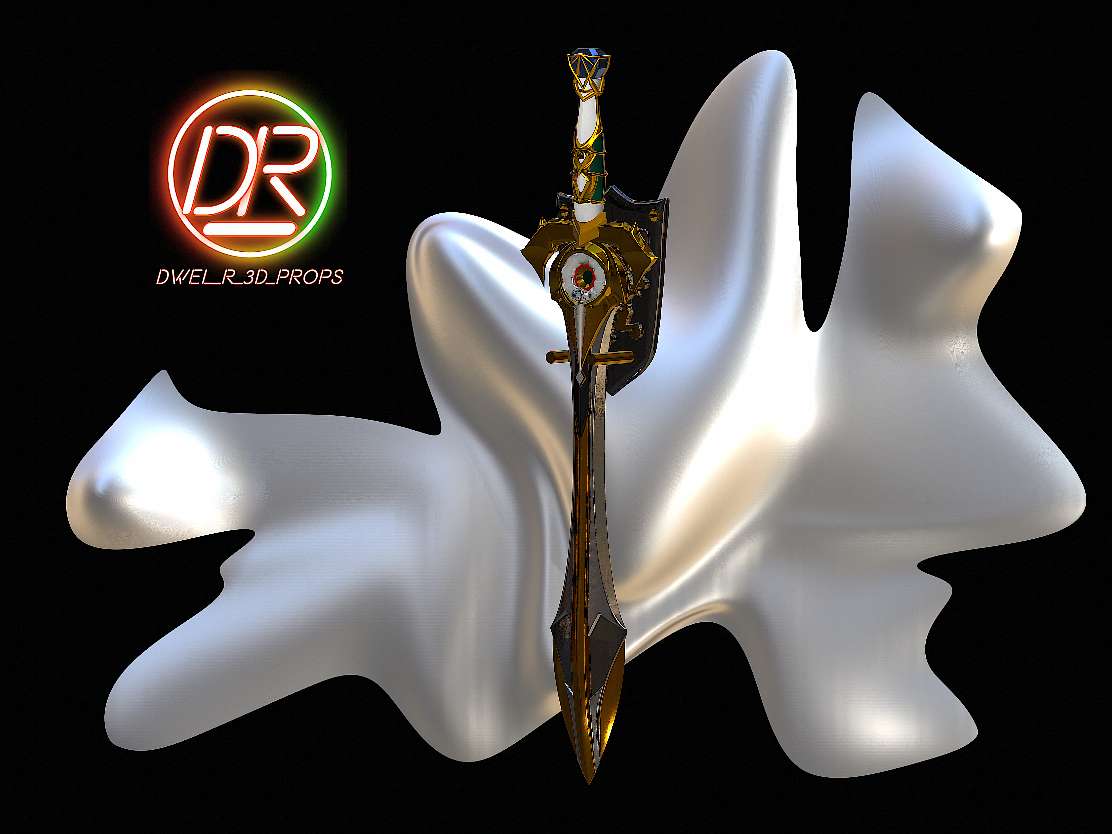 Game Props STL Download - Ornate Dagger (Castlevania) by Dwel_R_3D_Props