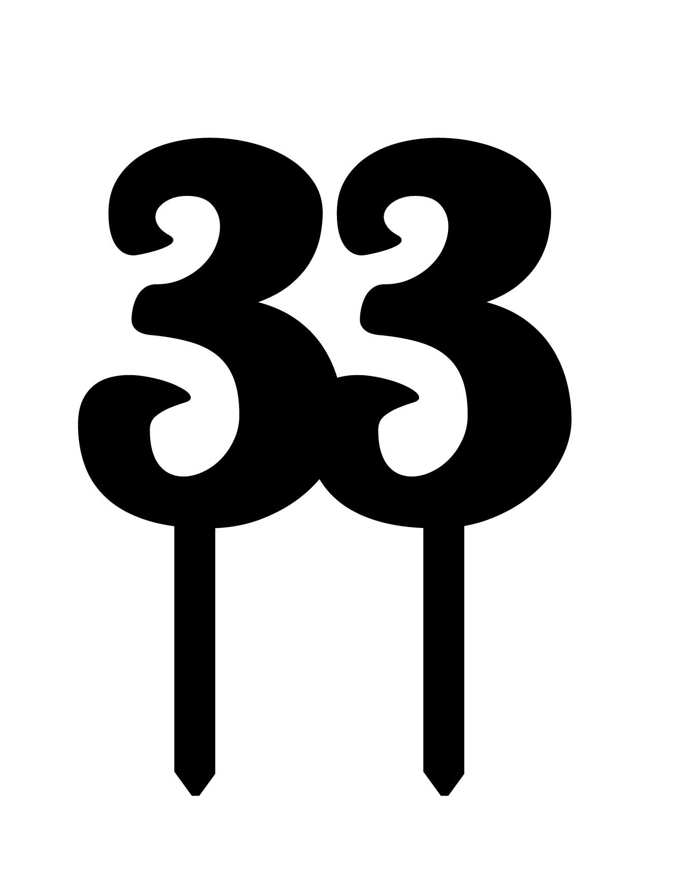 Cake Topper Number 33 | 3D models download | Creality Cloud