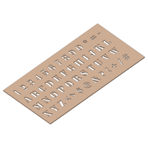 3D Printer Files | 3MF File | Stencil - Regular Numbers/Letters/Symbols ...
