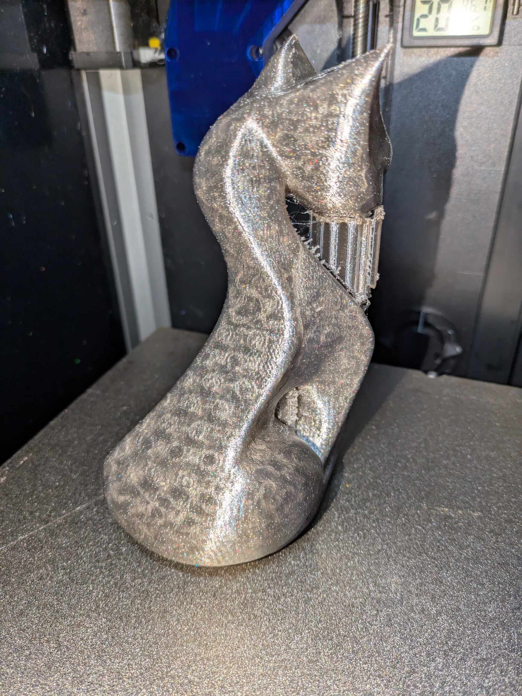 cat figurine in trans glitter petg scaled to 170mm tall | Creality Cloud