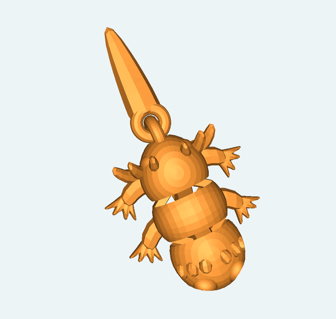 Axolotl - Animale carino flessibile e snodabile | 3D models download ...