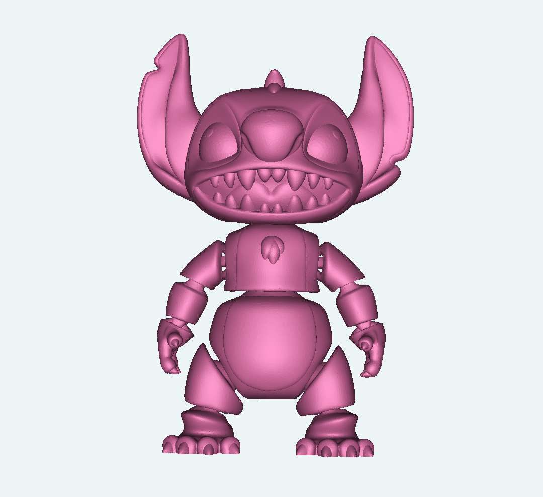 Stitch original and first flexible and articulated | 3D models download ...