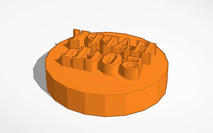 Happy 50th cookie stamper | 3D models download | Creality Cloud