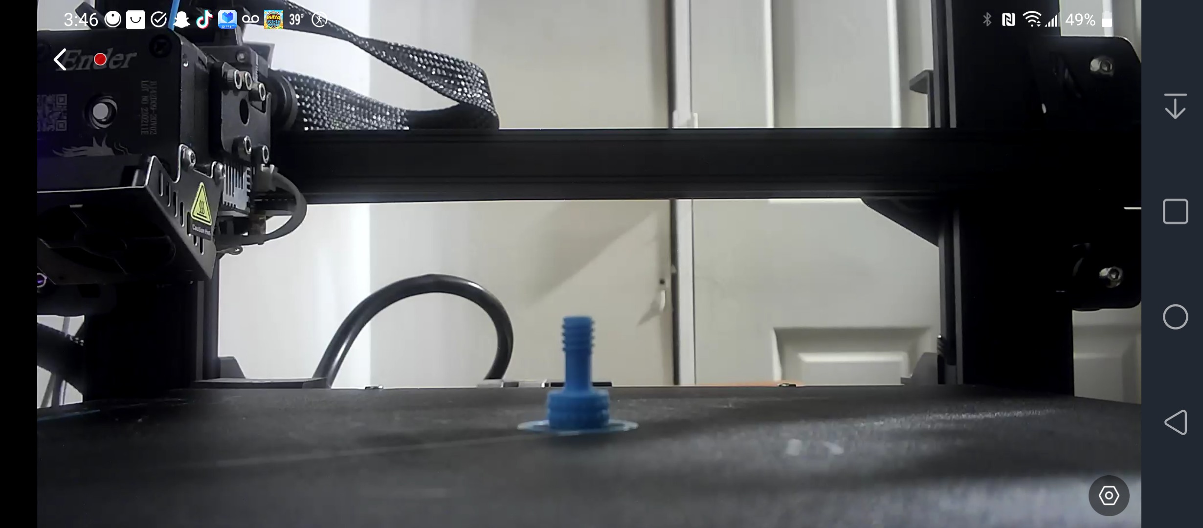 First print after moving. I wanted to mount my Creality camera on the z ...