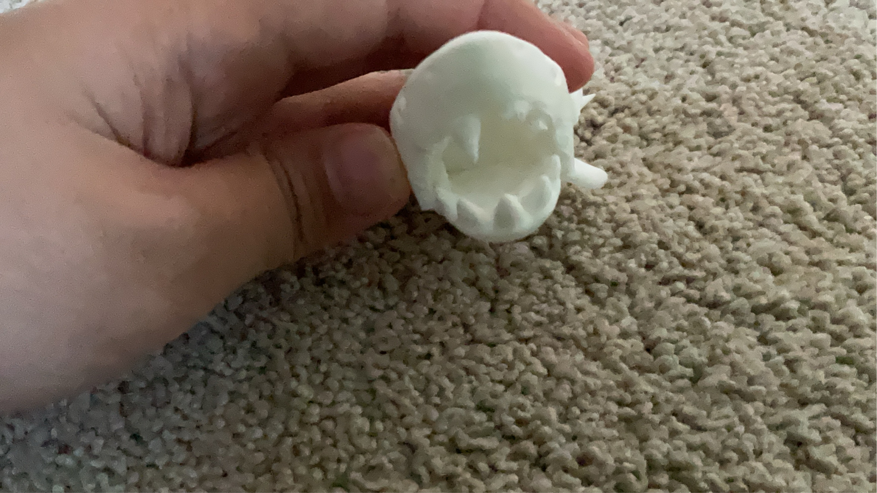 One of my first successful 3d prints. Overall the print was amazing but the top teeth didn’t ...