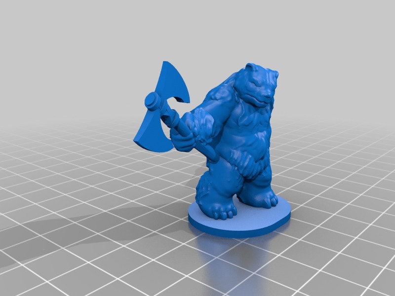 Free Other STL Download - Bear Warrior of the Ironwood (18mm scale)by ...
