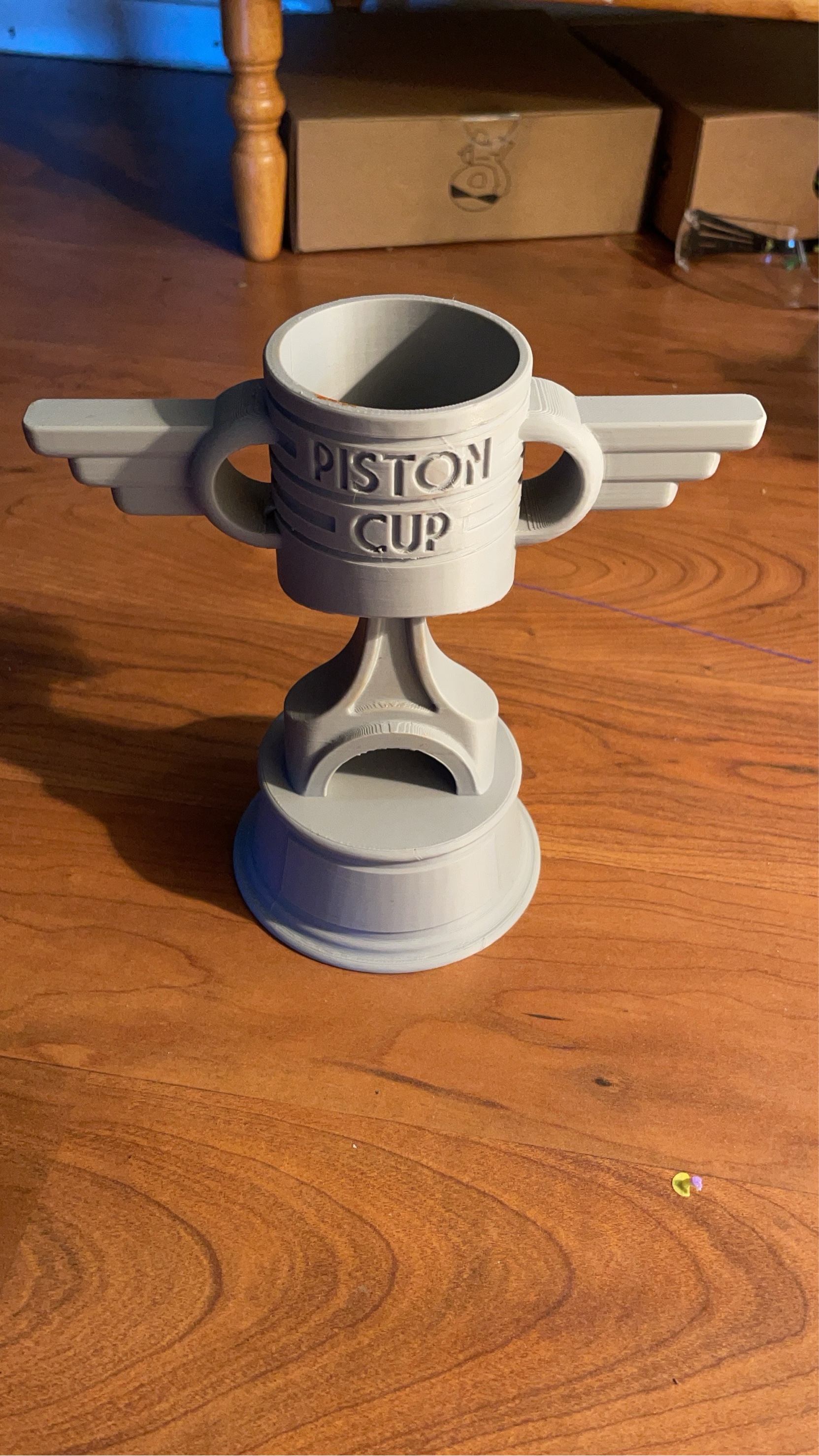 Love this little trophy would look awesome in a silk gold or silver ...