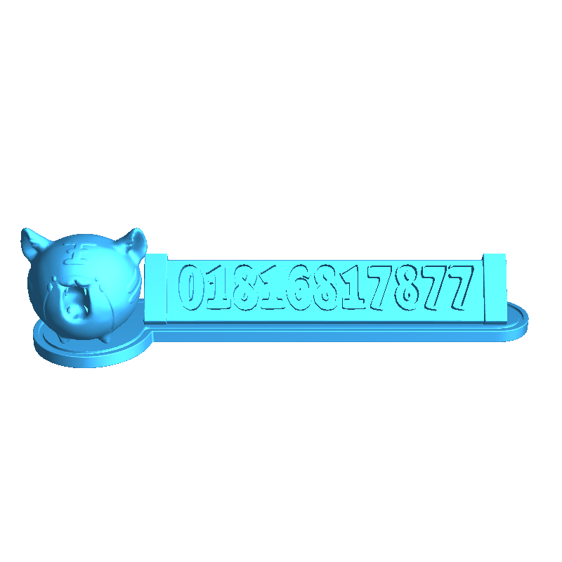 Free Home Decorations & Ornaments STL Download - Phone number plate 1by ...