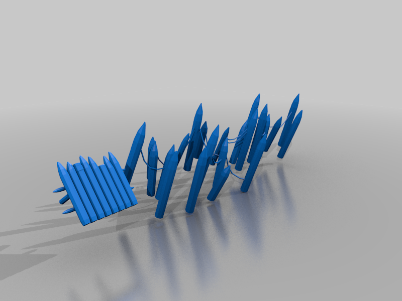 Free Props & Terrain STL Download - wooden stake barricade - terrainby ...