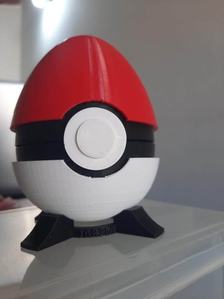 Pokeballs easter egg with hinge | Creality Cloud