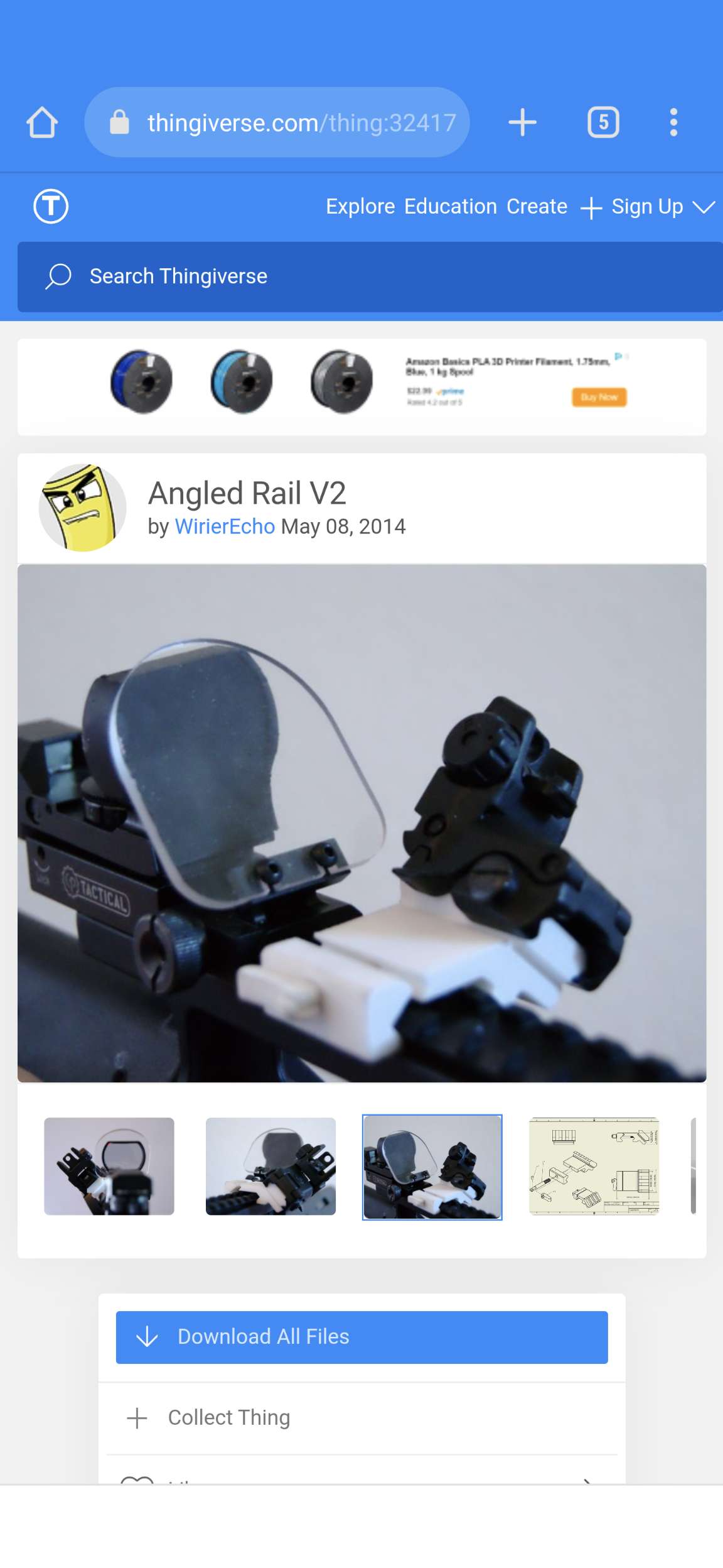 angled rail airsoft | 3D models download | Creality Cloud