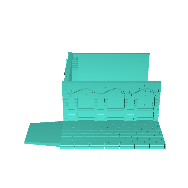 Other STL Download - Building with paved sidewalk with inclined ...