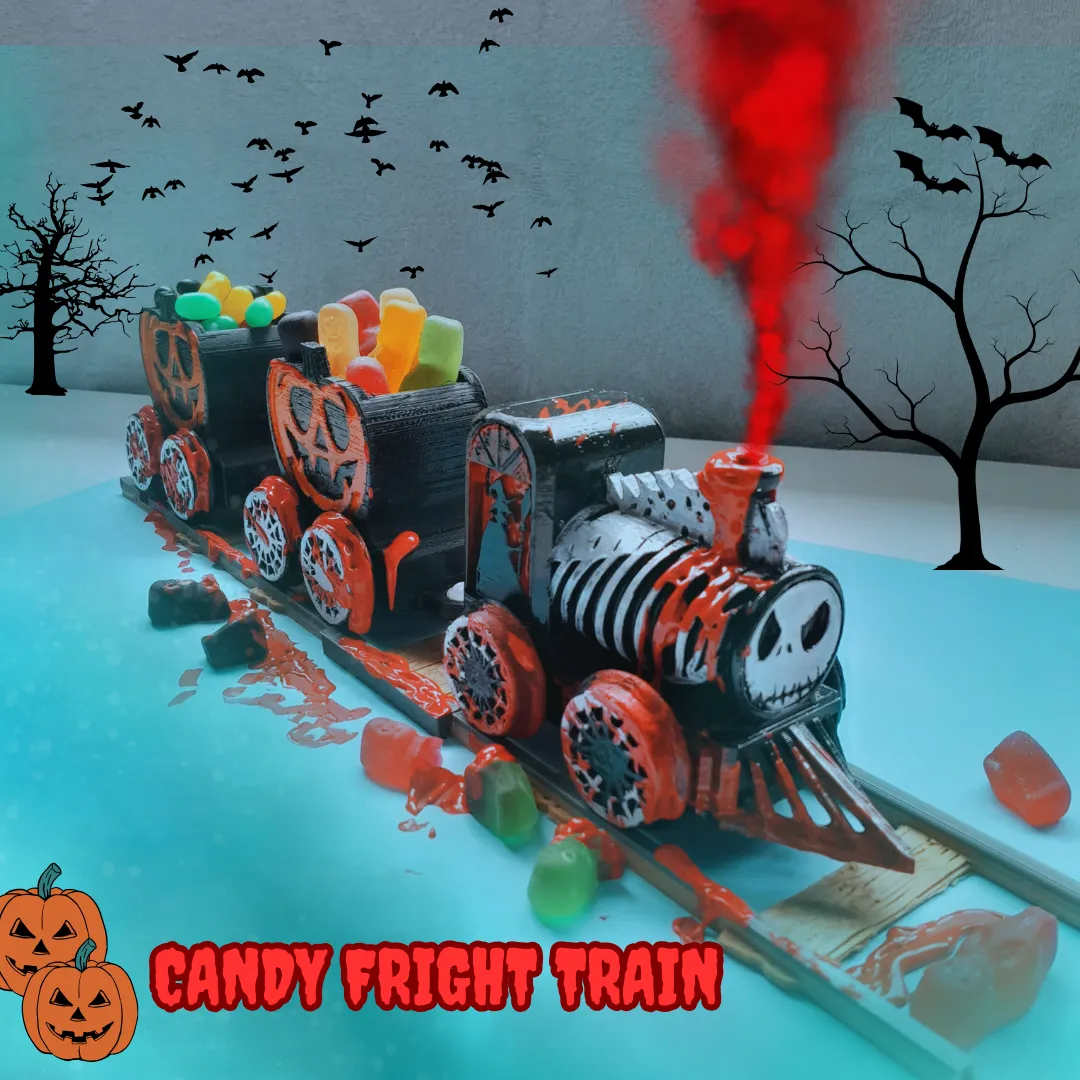 "Unleash the Halloween spirit with the Candy Fright Train! This unique ...