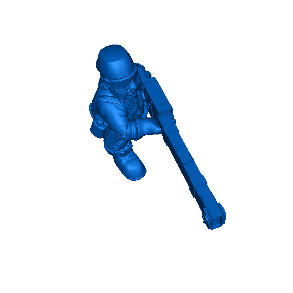 3D Printer Files | 3MF File | space dwarfs with rail gun | Creality Cloud