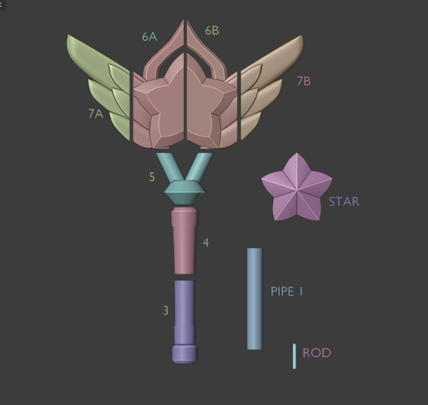 Cosplay STL Download - Lux Star Guardian Staff by Kuroneko Tami