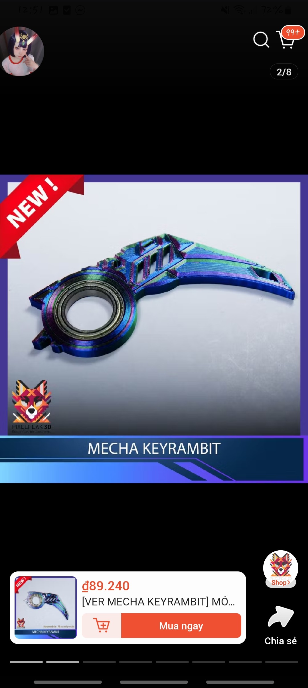 3d printing keyrambit | Creality Cloud