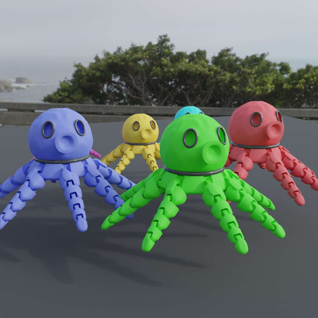 Cute mini flexi octopus | 3D models download | Creality Cloud