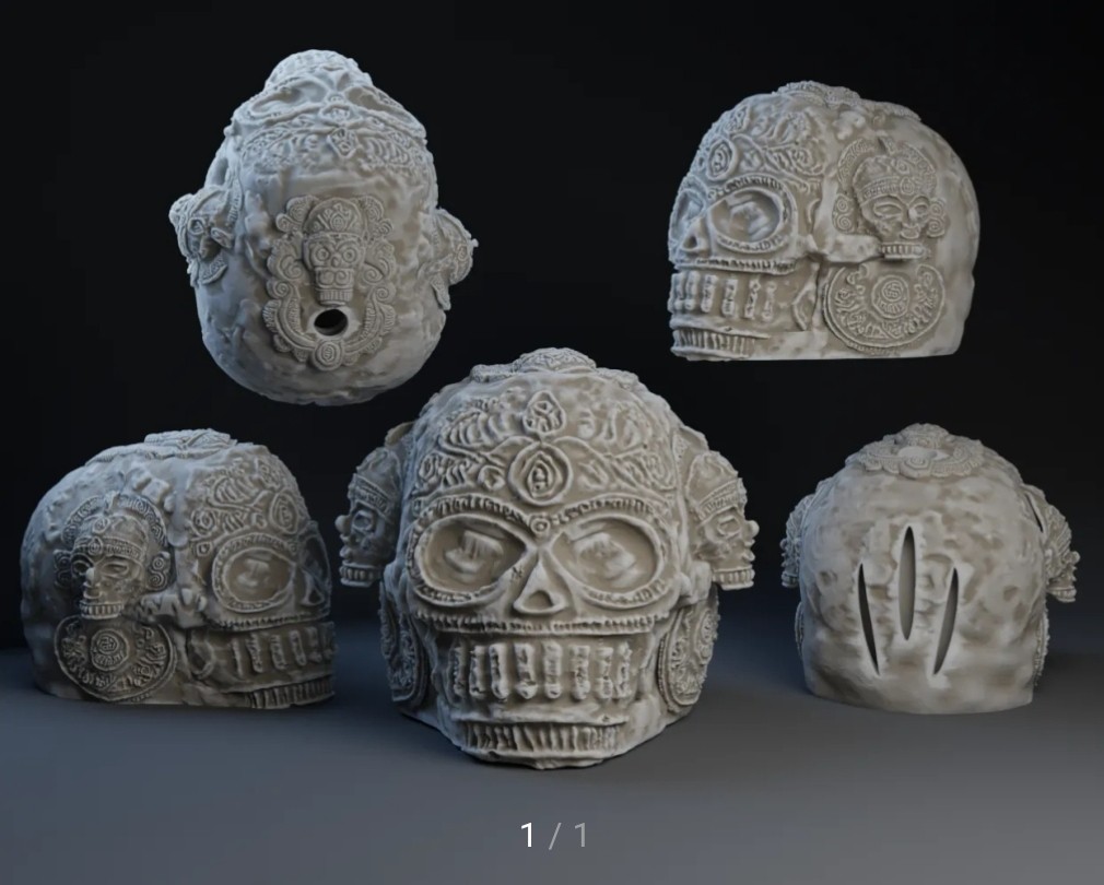 gratuita Characters & Creatures STL Descarga - Aztec death whistle ...