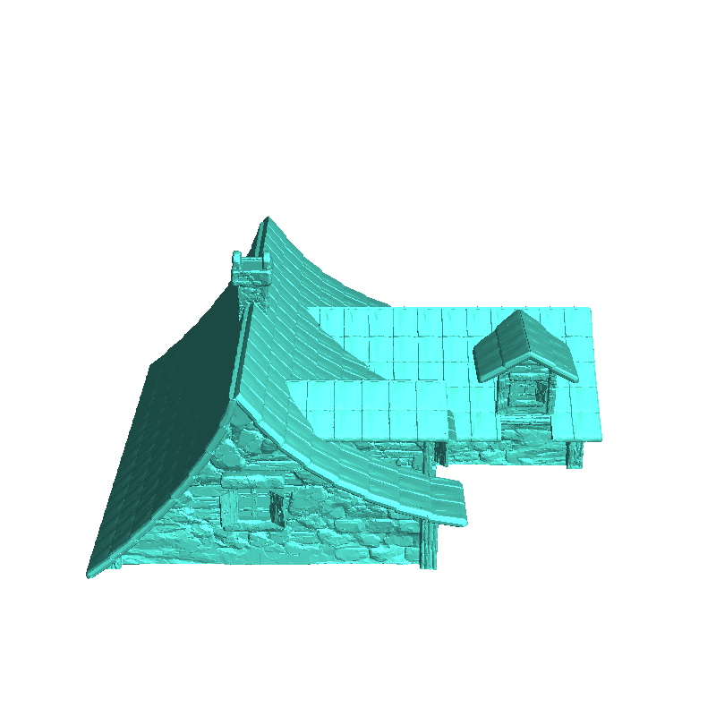 Other STL Download - Large medieval house with offset storey and ...