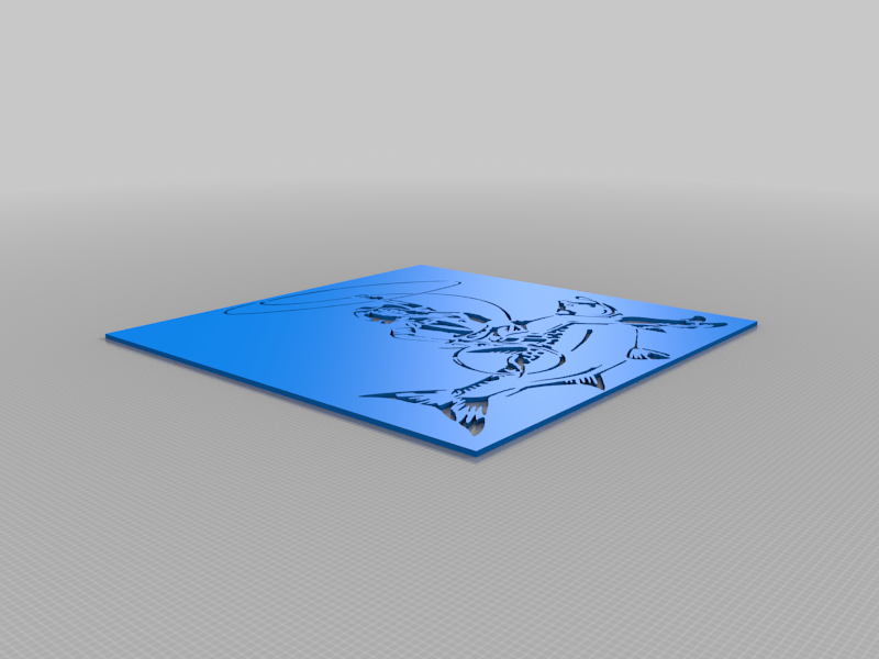 Free Digital Art STL Download - Girl Riding Fish stencilby SMT_M 🦊